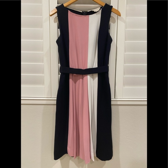 kate spade | Dresses | Kate Spade Colorblock Pleated Midi Dress | Poshmark